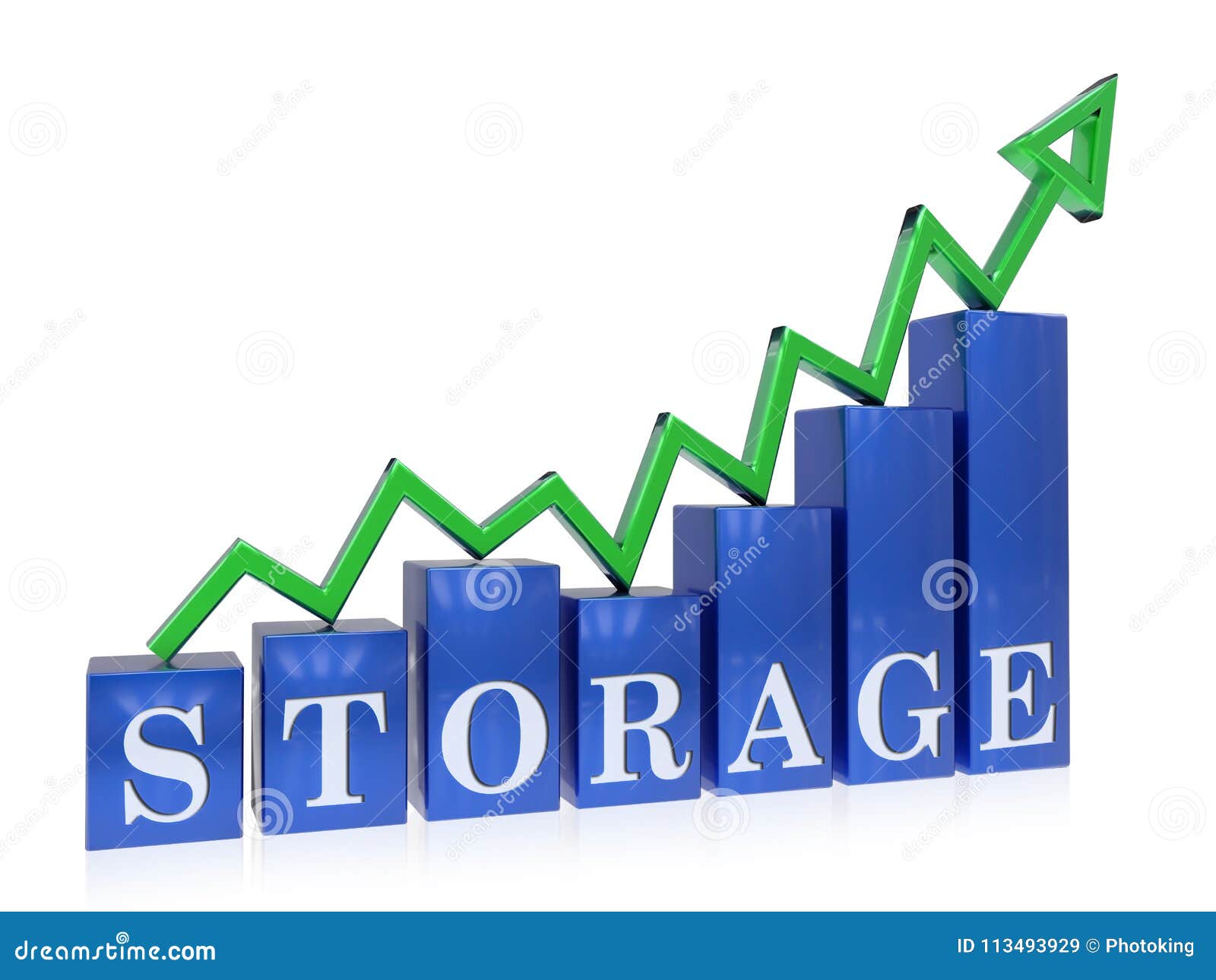 Rising storage graph stock illustration. Illustration of background ...
