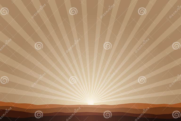 Rising sun background stock vector. Illustration of field - 65610064