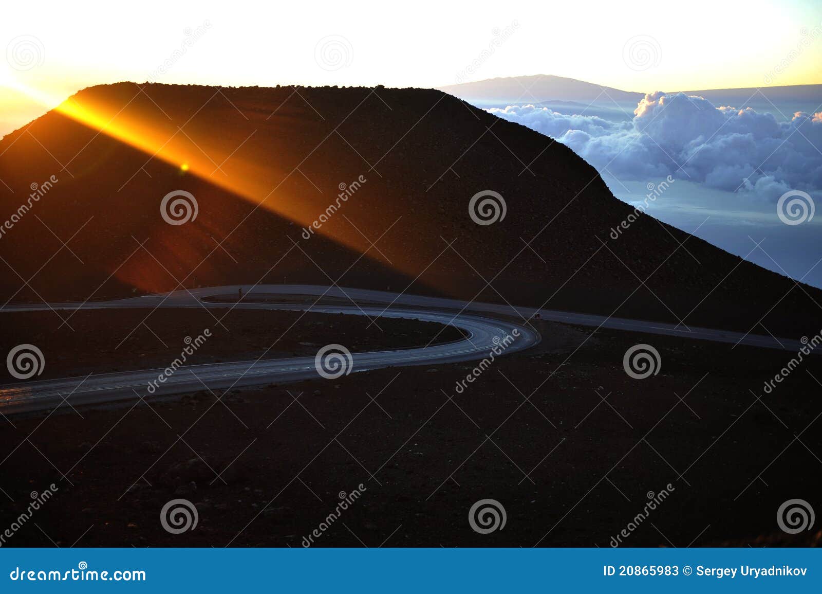 Rising sun beam. stock image. Image of maui, nature, national - 20865983