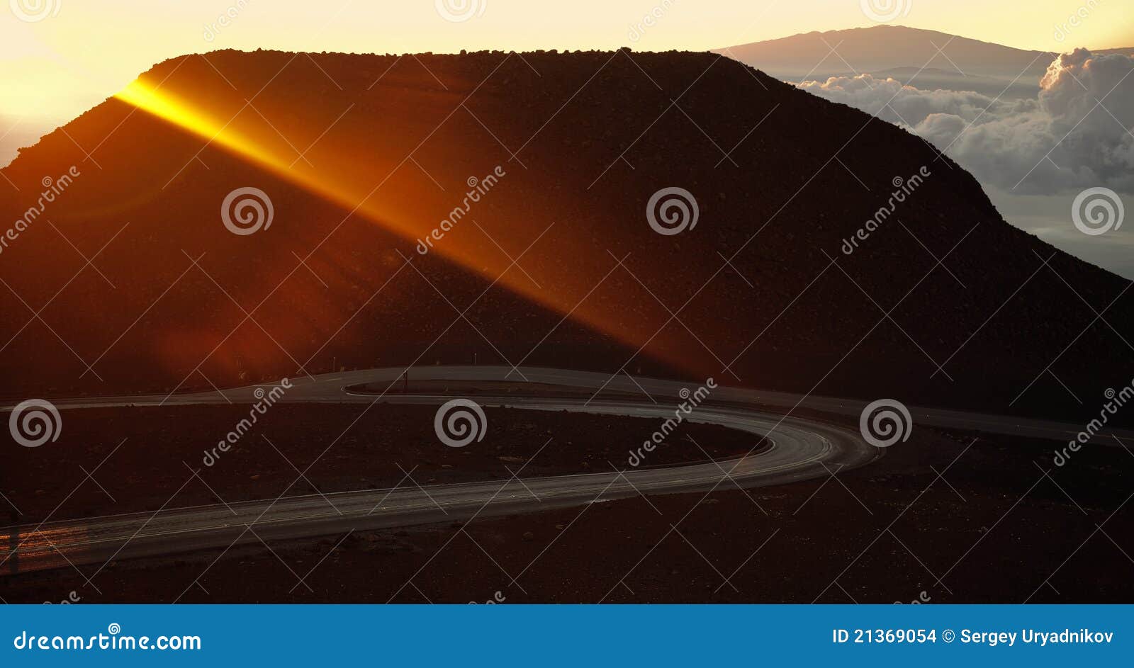 Rising sun beam. stock photo. Image of hawaii, color - 21369054