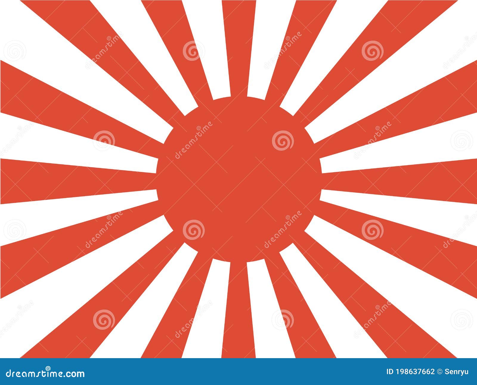 Rising Sun Flag Illustration Stock Vector - Illustration of poster ...