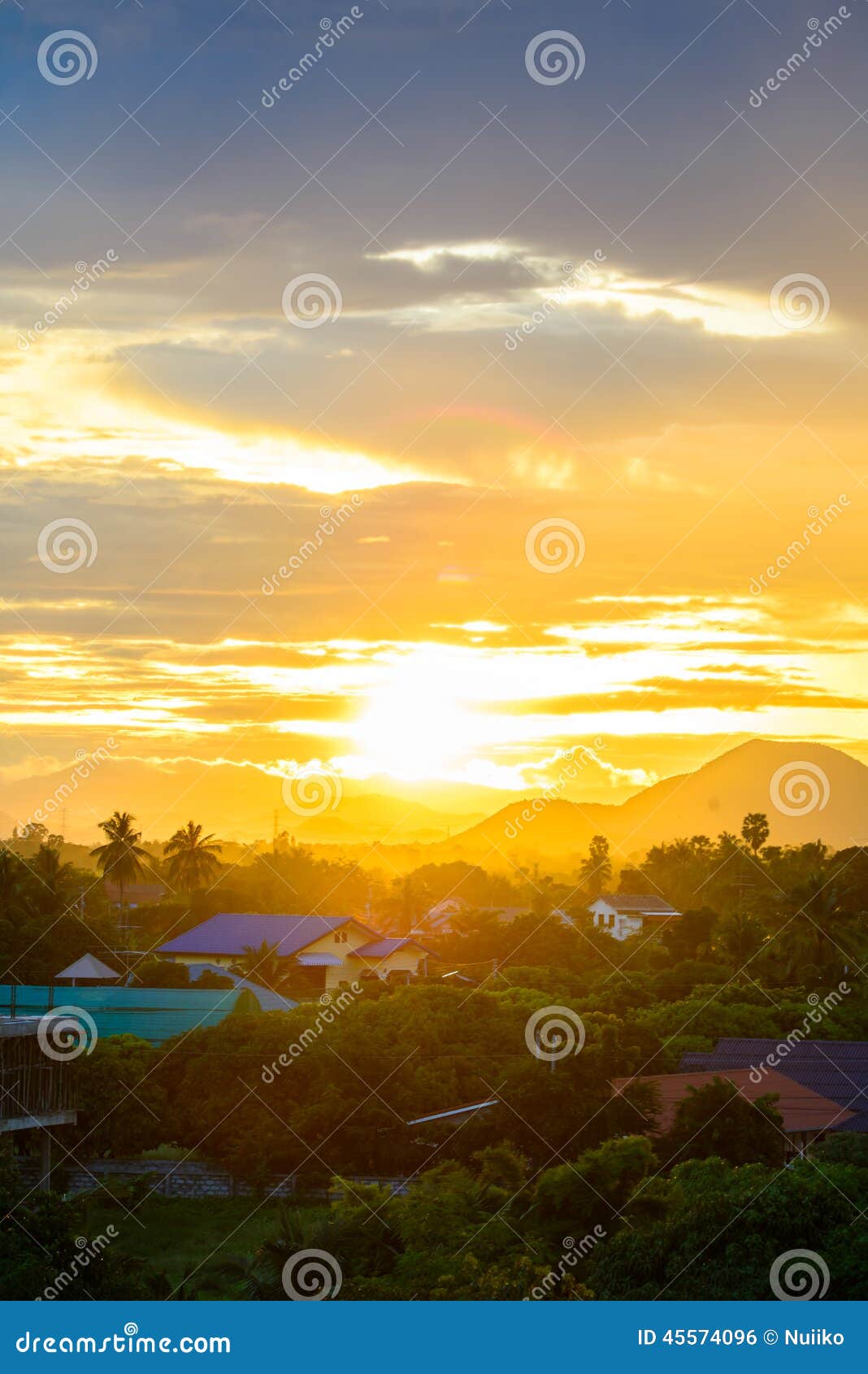 Rising sun in the morning. stock photo. Image of meteorology - 45574096