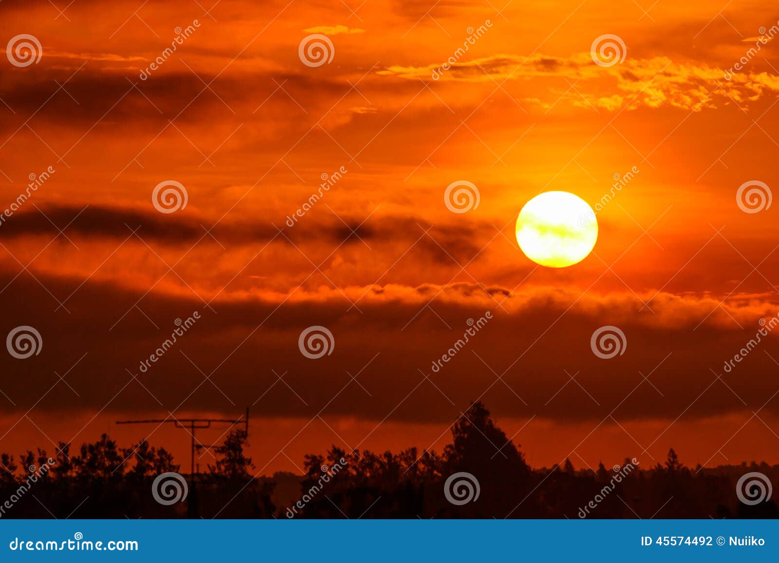 Rising sun in the morning. stock photo. Image of dramatic - 45574492