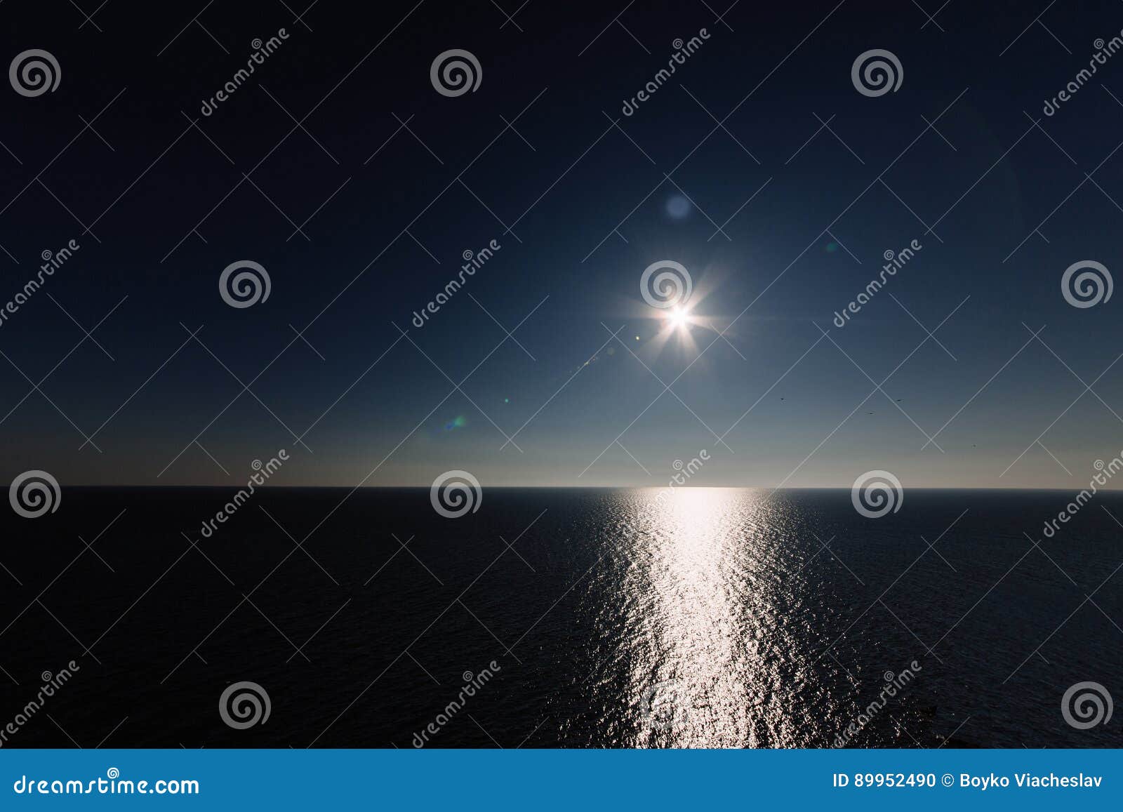 Rising Sun Over the Sea with a Light Path Stock Photo - Image of beauty ...