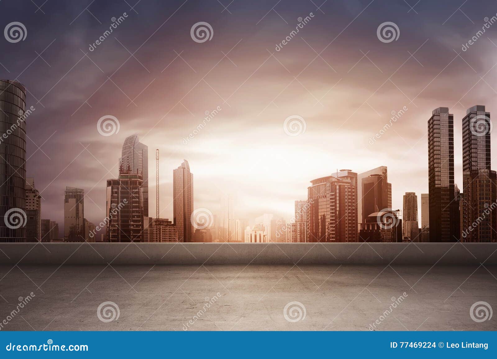 The Rising Sun Shining on the Buildings Stock Photo - Image of cloudy ...