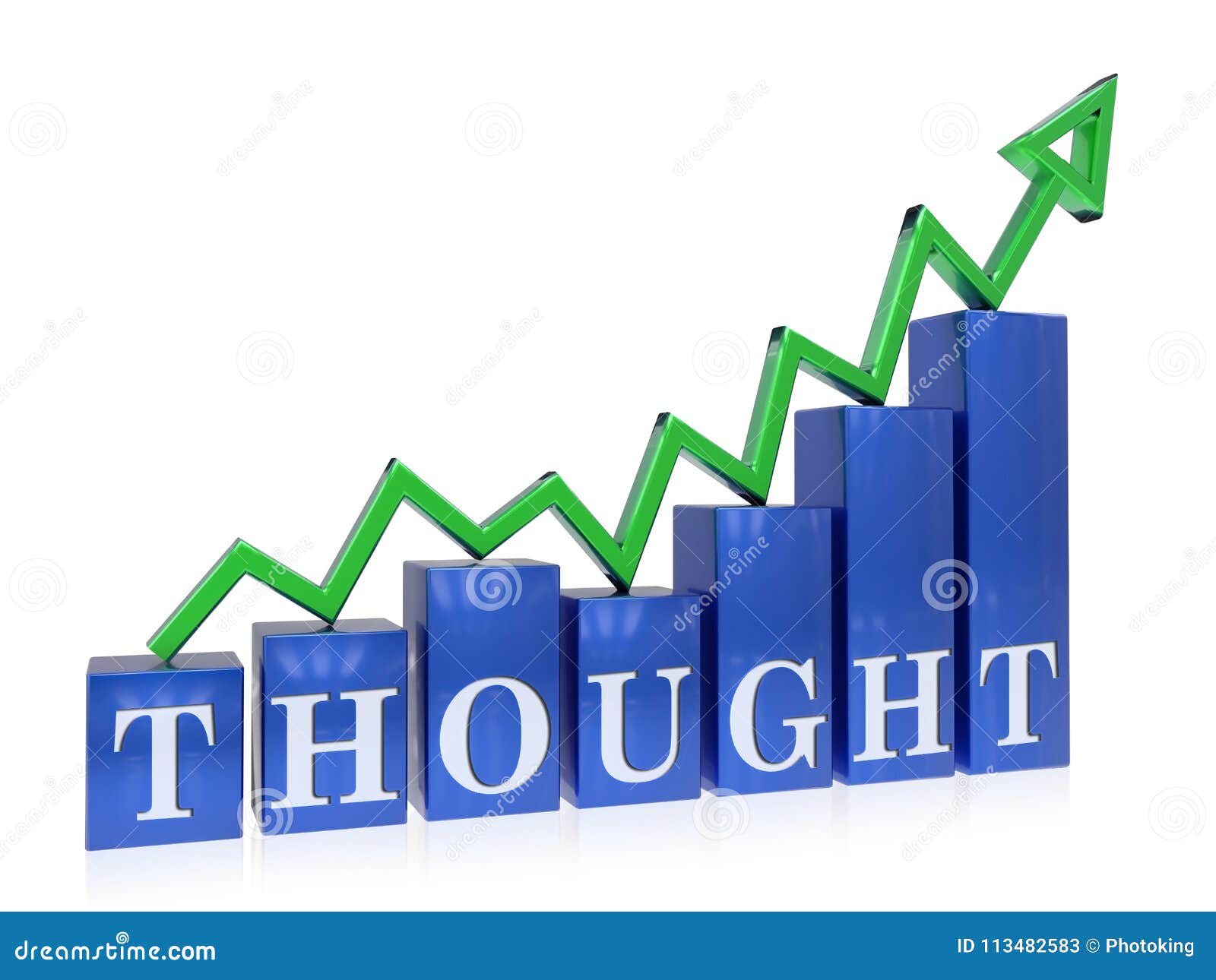Rising thought graph stock illustration. Illustration of knowledge ...