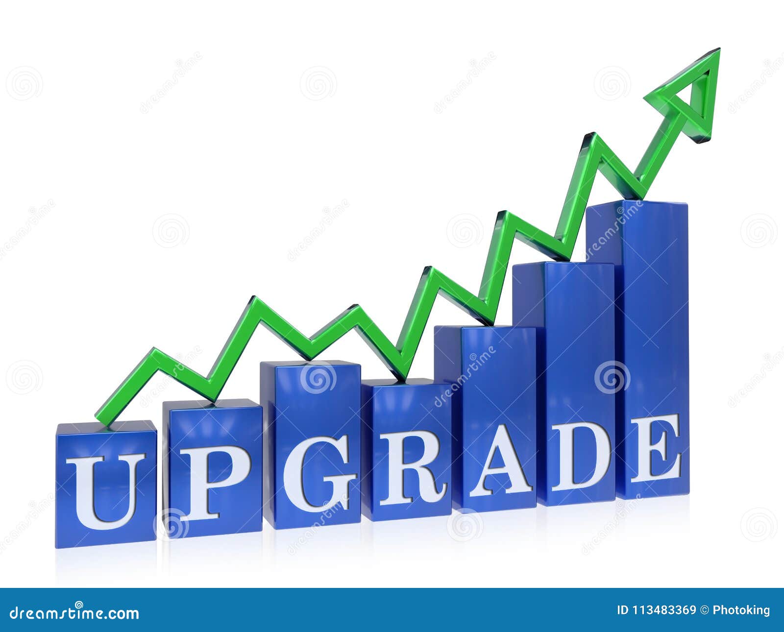 Rising upgrade graph stock illustration. Illustration of isolated ...