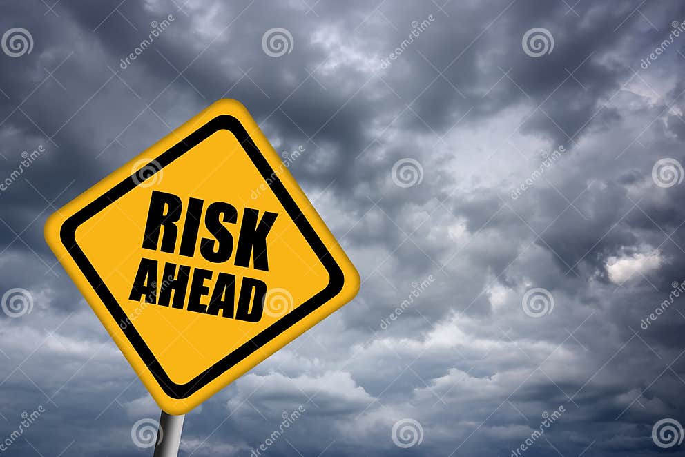 Risk ahead sign stock illustration. Illustration of ready - 22963835