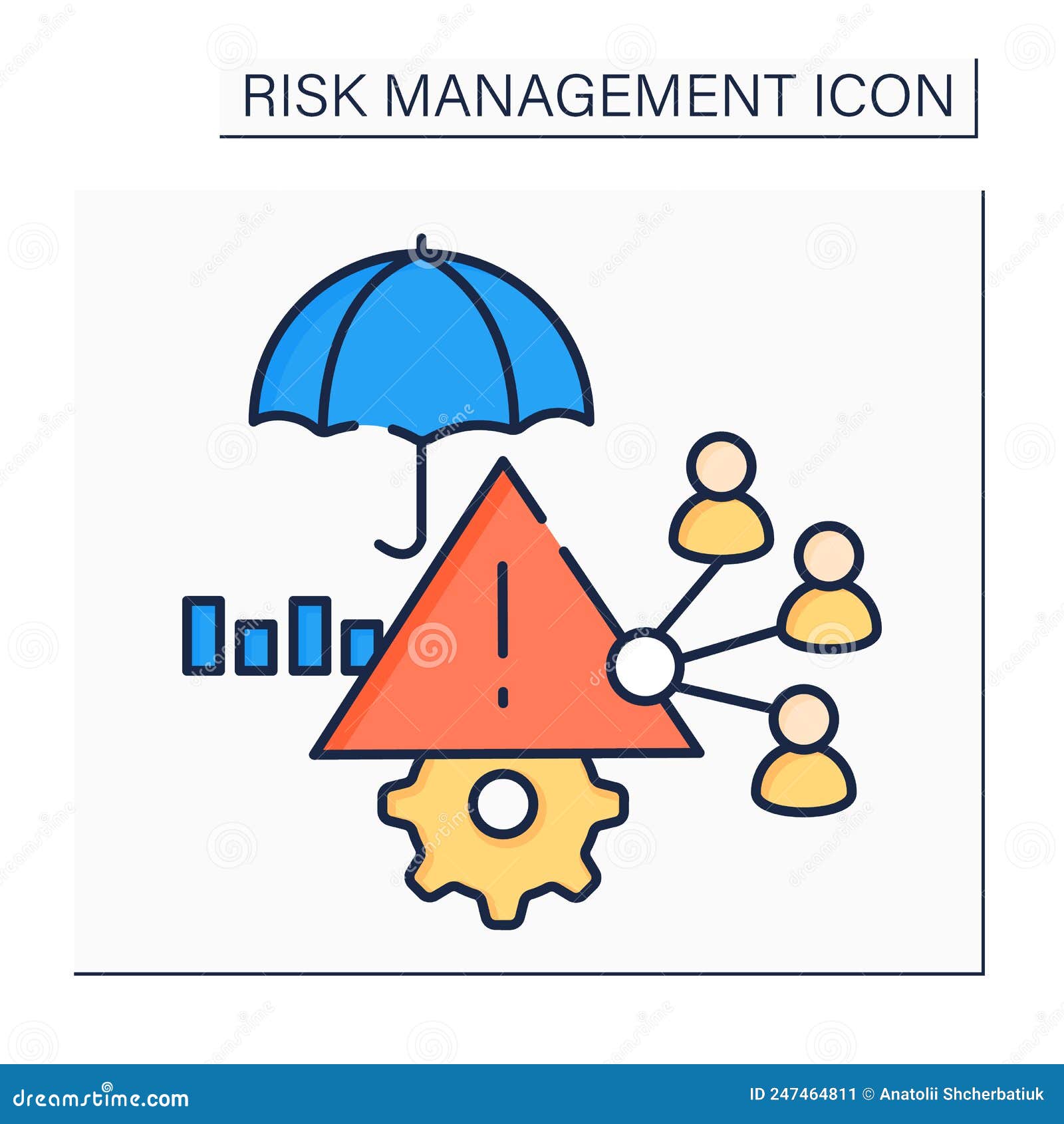 Risk allocation color icon stock vector. Illustration of icon - 247464811