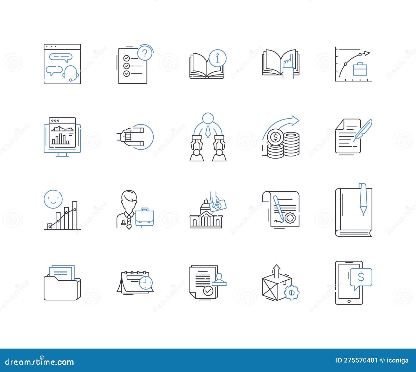 Risk Analysis Line Icons Collection. Vulnerability, Threat, Probability ...