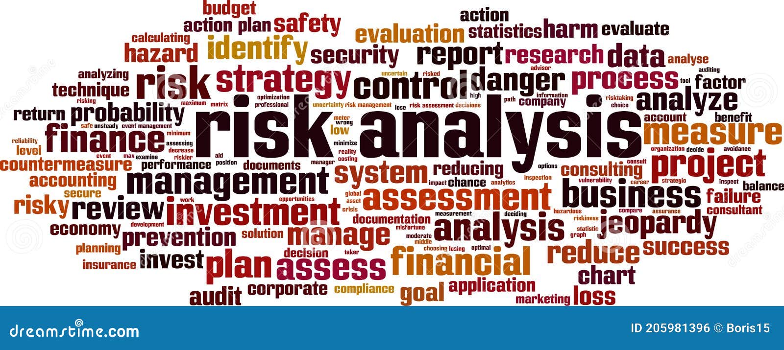 Risk analysis word cloud stock vector. Illustration of decision - 205981396
