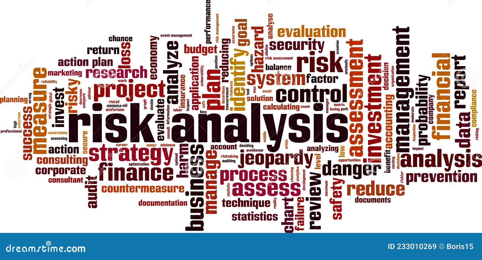 Risk analysis word cloud stock vector. Illustration of goal - 233010269