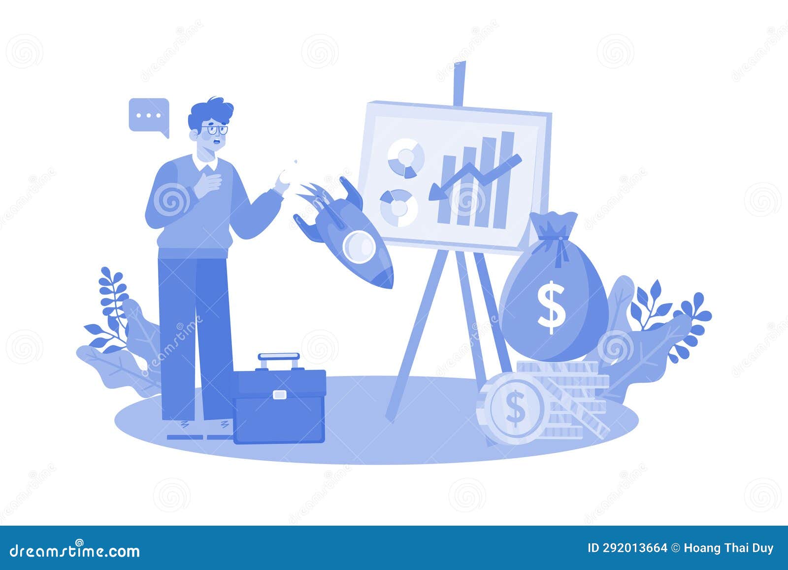 Risk Analyst Assesses and Mitigates Financial Risks Stock Vector ...