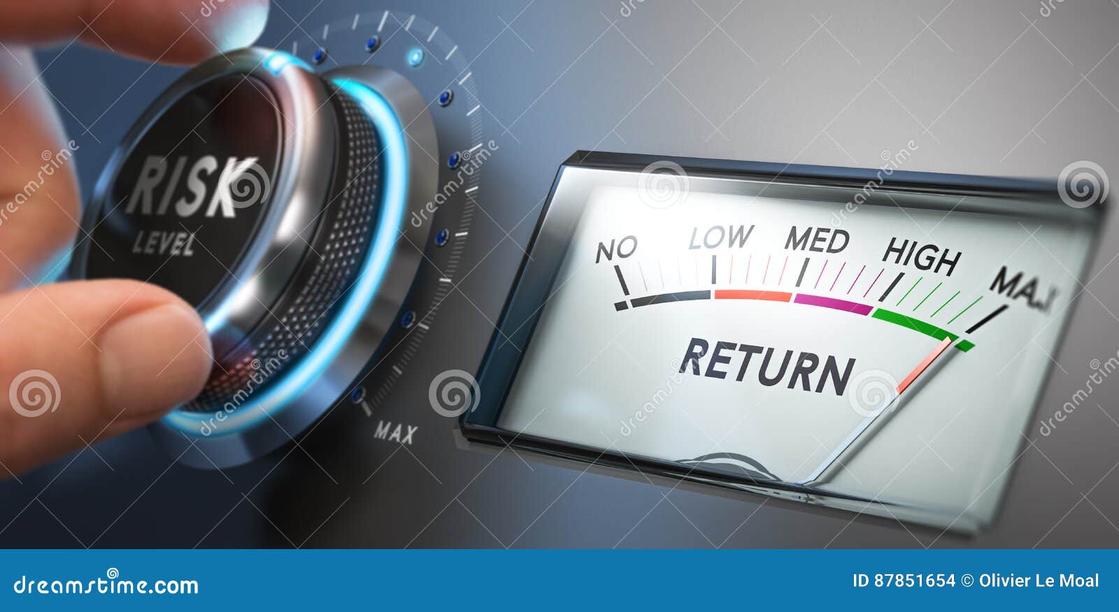 Risk Assessment and High Return Stock Illustration - Illustration of ...