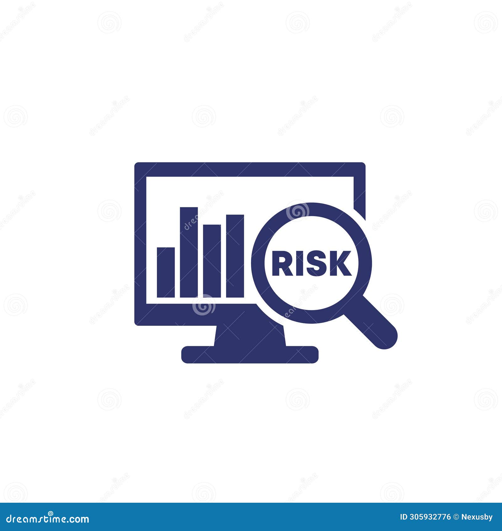 Risk Assessment Icon on White Stock Vector - Illustration of concept ...