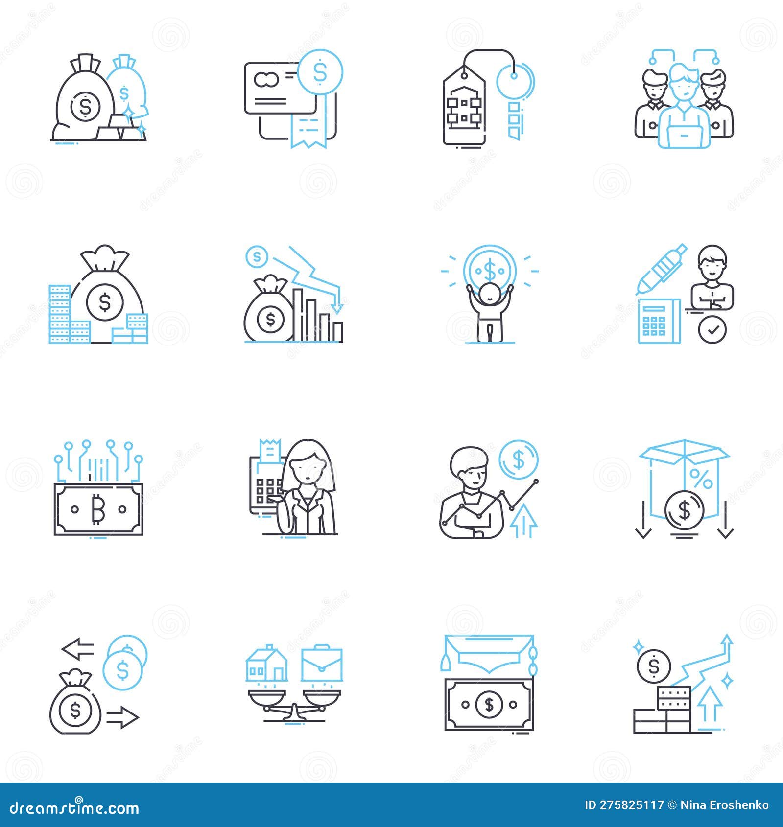 Risk Assessment Linear Icons Set. Probability, Consequence, Hazard ...