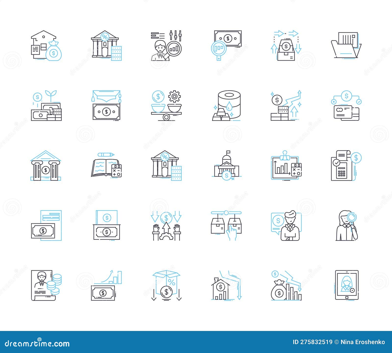Risk Assessment Linear Icons Set. Probability, Consequence, Hazard ...