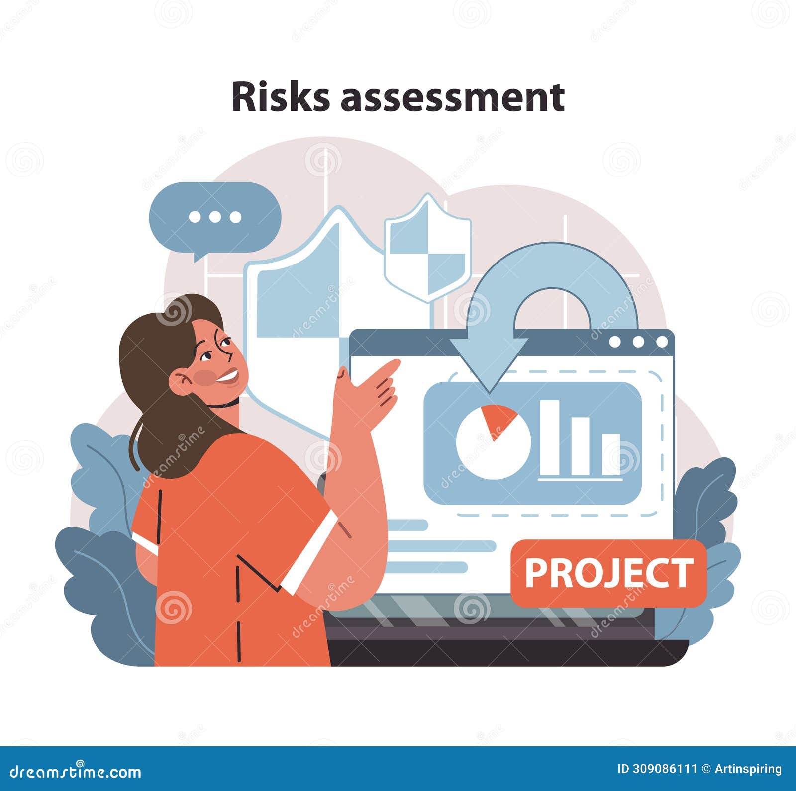 Risk Assessment In Project Management. A Manager Evaluates Potential ...