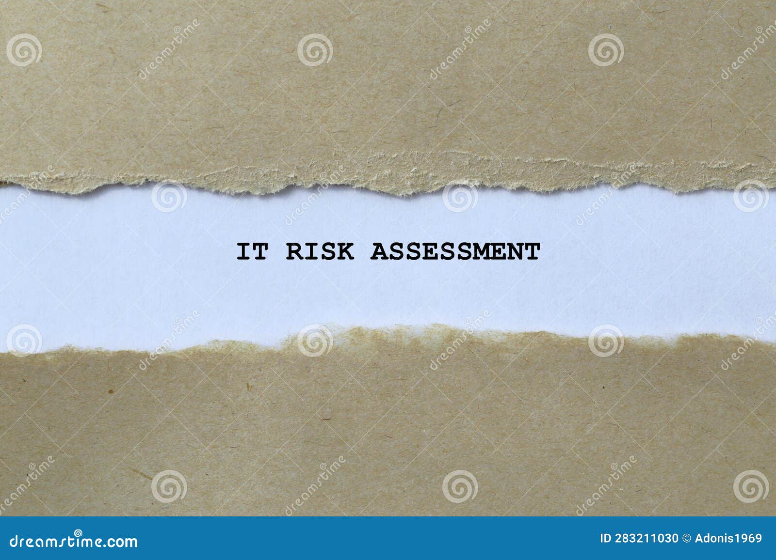 It Risk Assessment on White Paper Stock Photo - Image of treatment ...