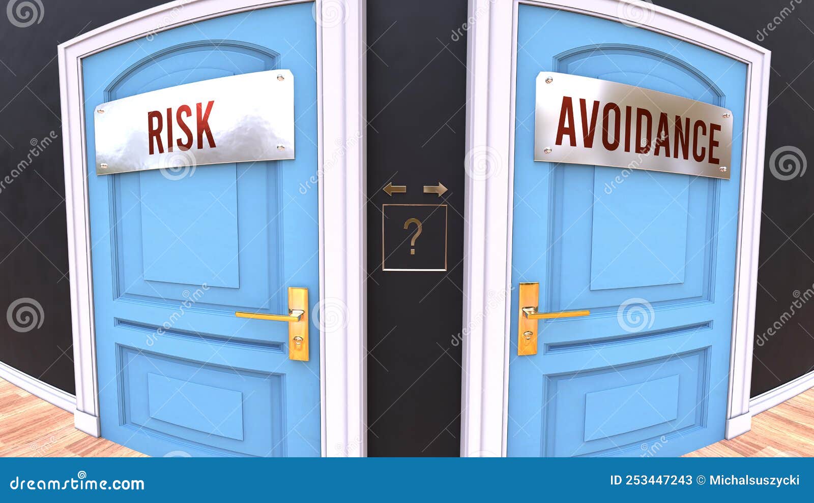 Risk or Avoidance - Two Options and a Choice Stock Illustration ...