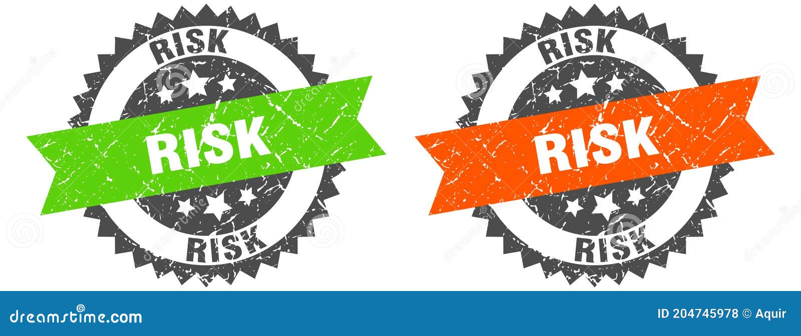 Risk Band Sign. Risk Grunge Stamp Set Stock Vector - Illustration of ...