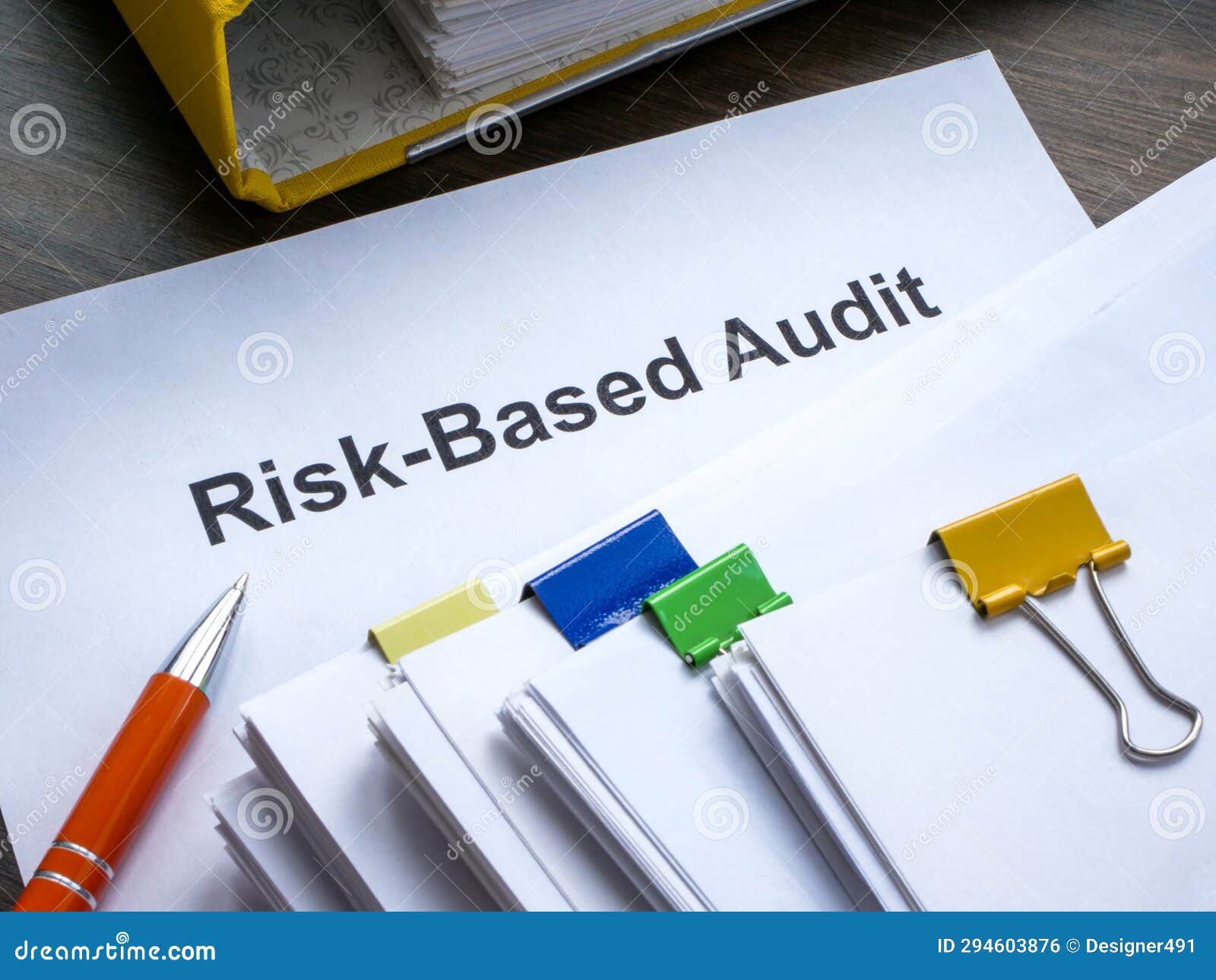 Risk Based Audit Report and a Pen. Stock Photo - Image of audit, legal ...