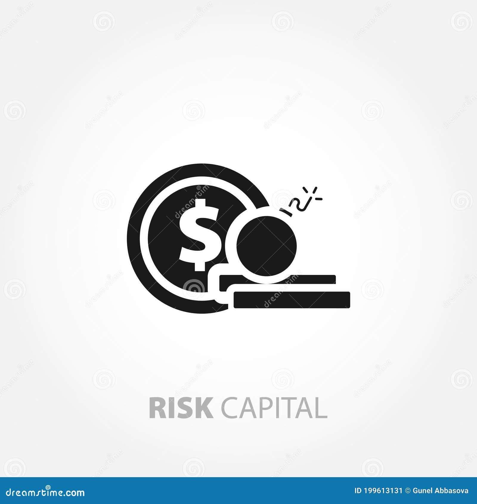 Risk Capital. Money Loss Icon Stock Vector - Illustration of element ...