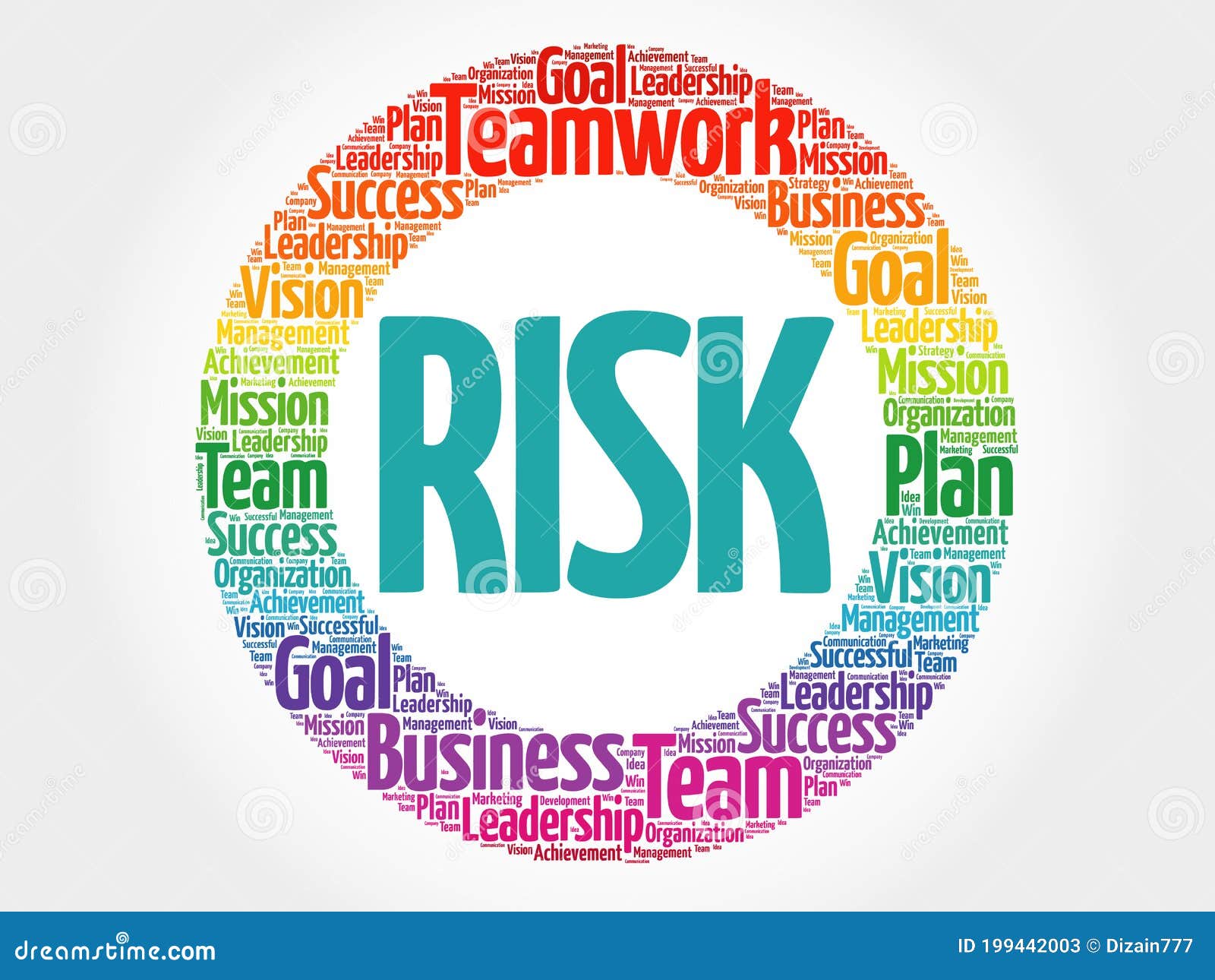 Risk circle word cloud stock illustration. Illustration of future ...
