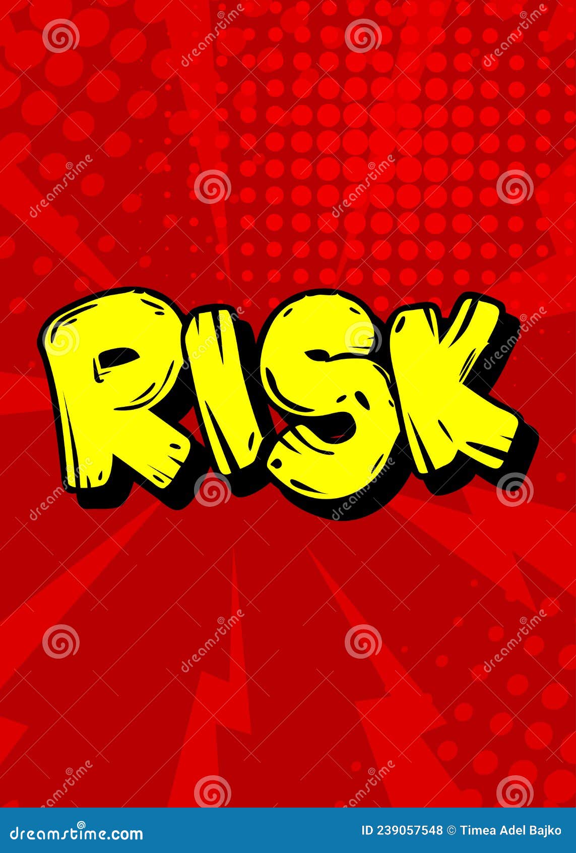 Risk. Comic Book Word Text on Abstract Background. Stock Vector ...