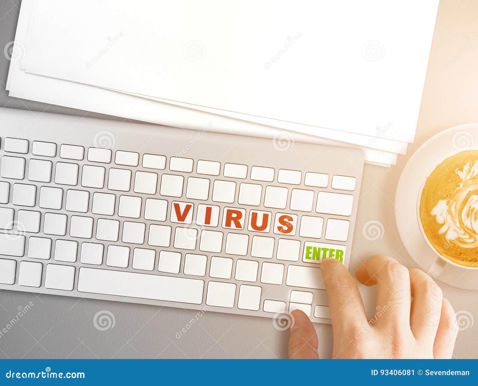 Risk of Computer Virus Concept. Stock Image - Image of hacking ...