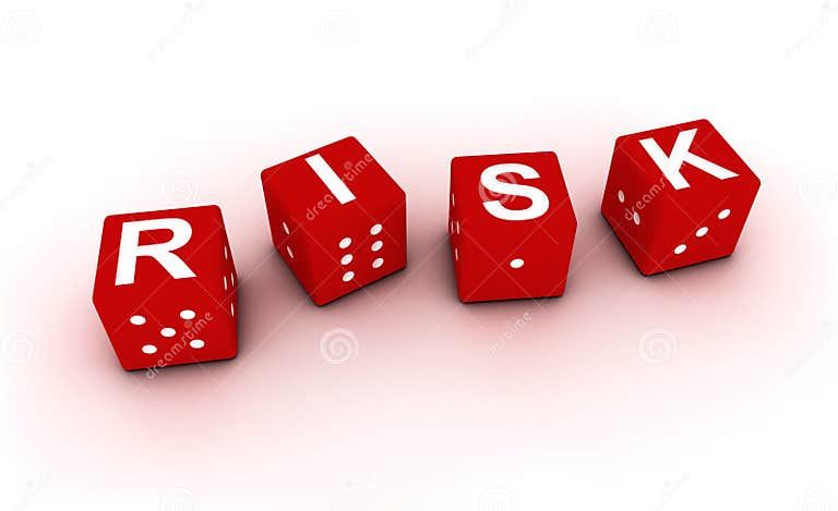 Risk concept with dices stock illustration. Illustration of safety ...