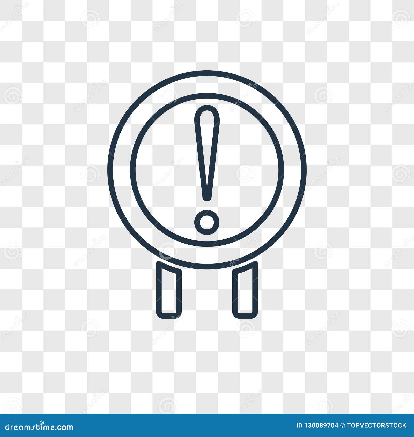 Risk Concept Vector Linear Icon Isolated on Transparent Background ...