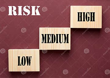 Risk High Low Medium stock photo. Image of option, planning - 127518998