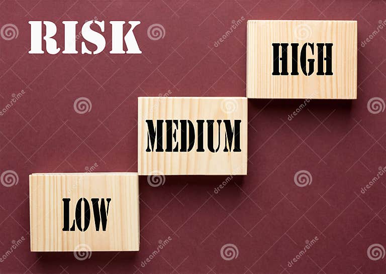 Risk High Low Medium stock photo. Image of option, planning - 127518998