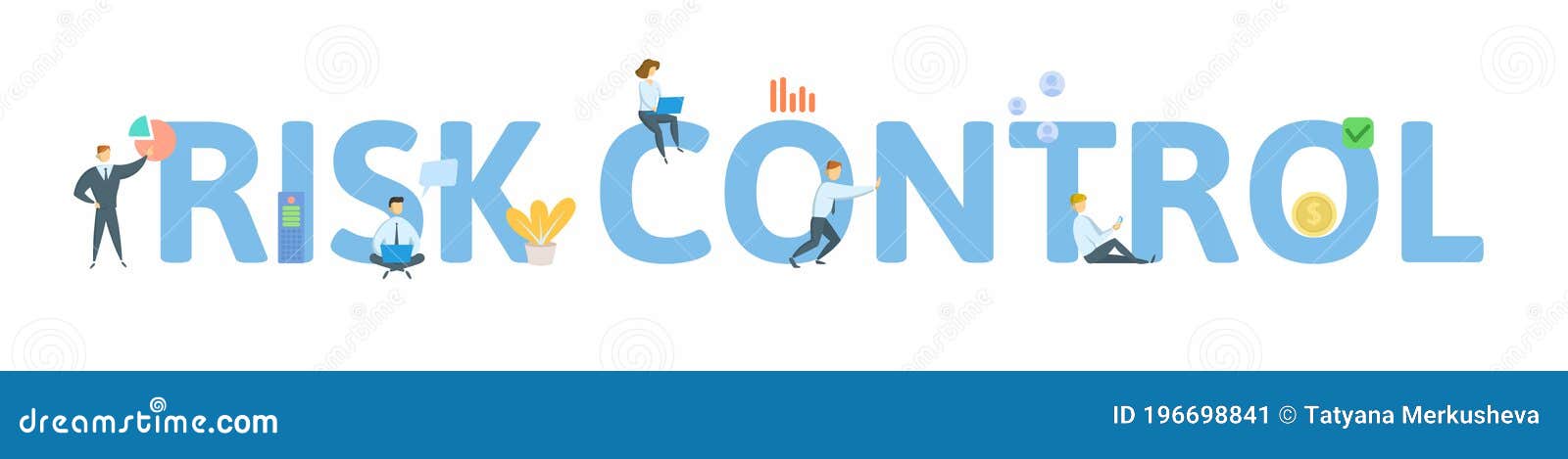 Risk Control, Risk Management, Risk Mitigation Outline Icon Cartoon ...