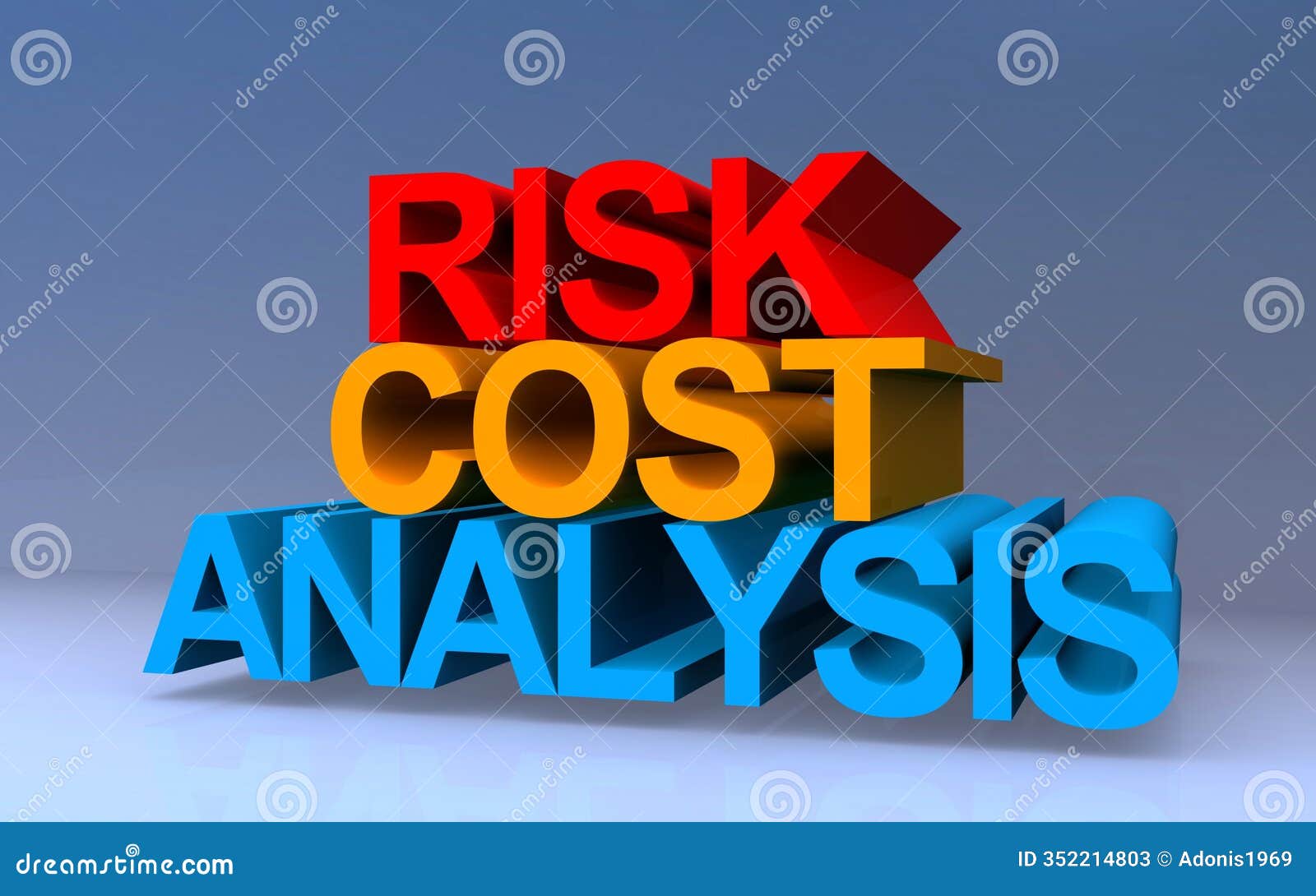 Risk cost analysis on blue stock illustration. Illustration of capital ...