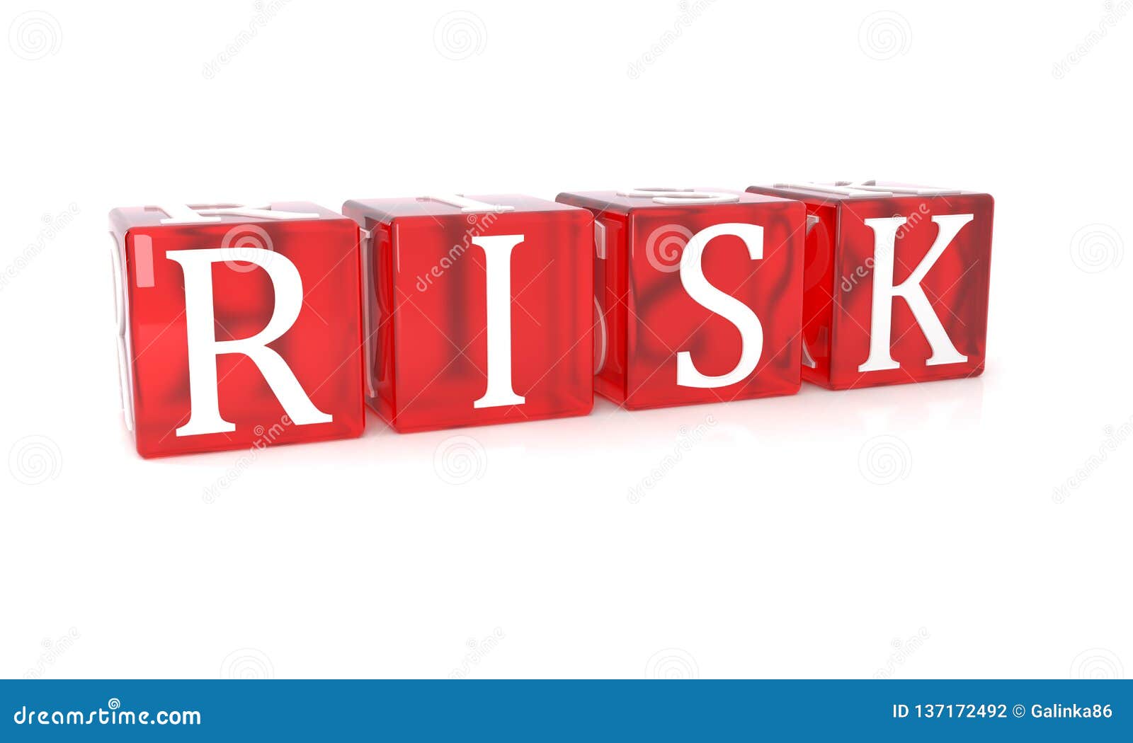 Risk Cube Text on White Background Stock Illustration - Illustration of ...