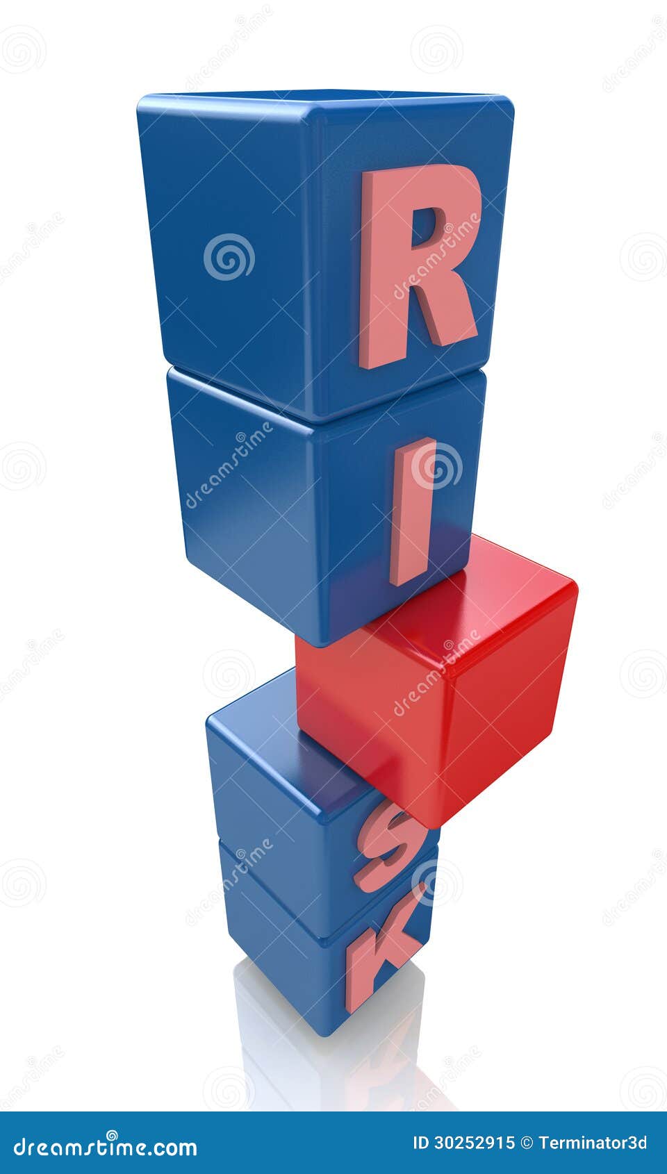 Risk of cubes stock illustration. Illustration of ideas - 30252915