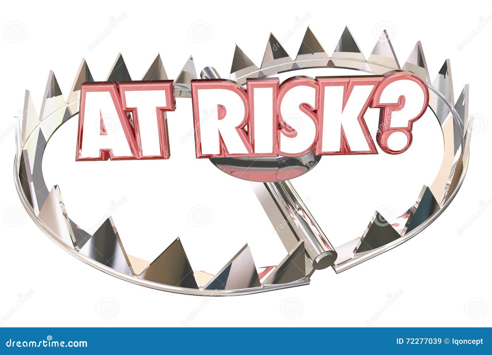 At Risk Danger Safety Bear Trap Words Stock Illustration - Illustration ...