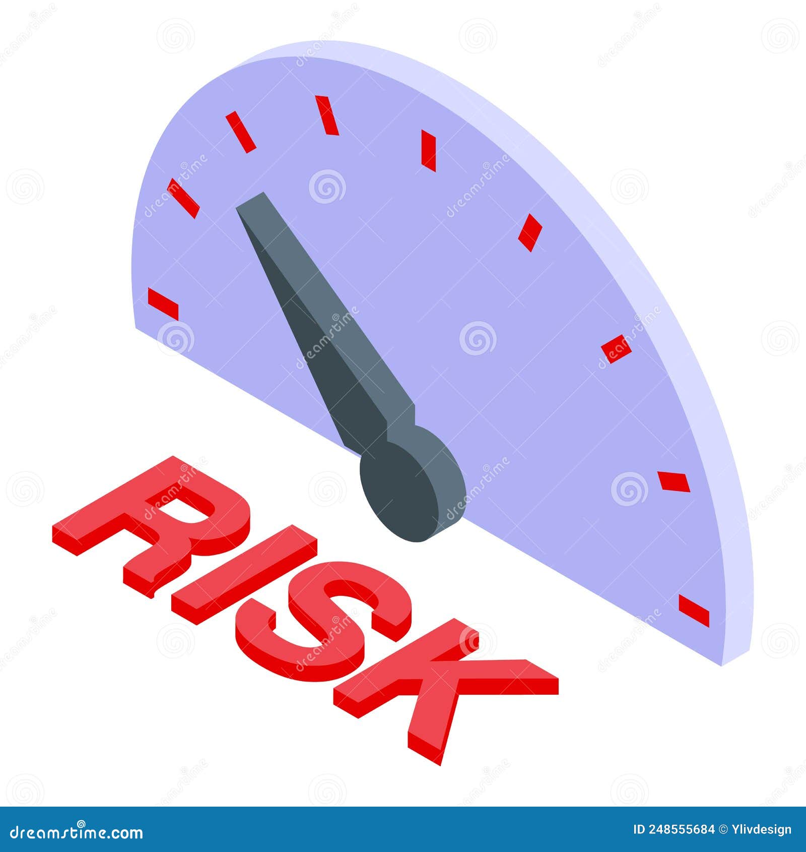 Risk Dashboard Icon Isometric Vector. Low Management Stock Illustration ...