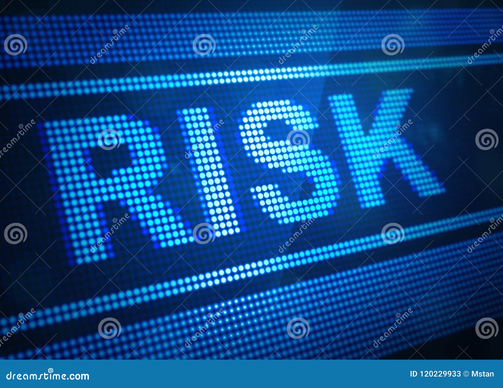 Risk Digital Screen 3d Illustration Stock Illustration - Illustration ...