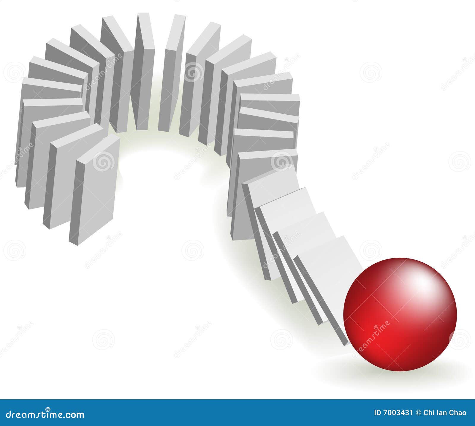 The risk of domino effect stock illustration. Illustration of confusion ...