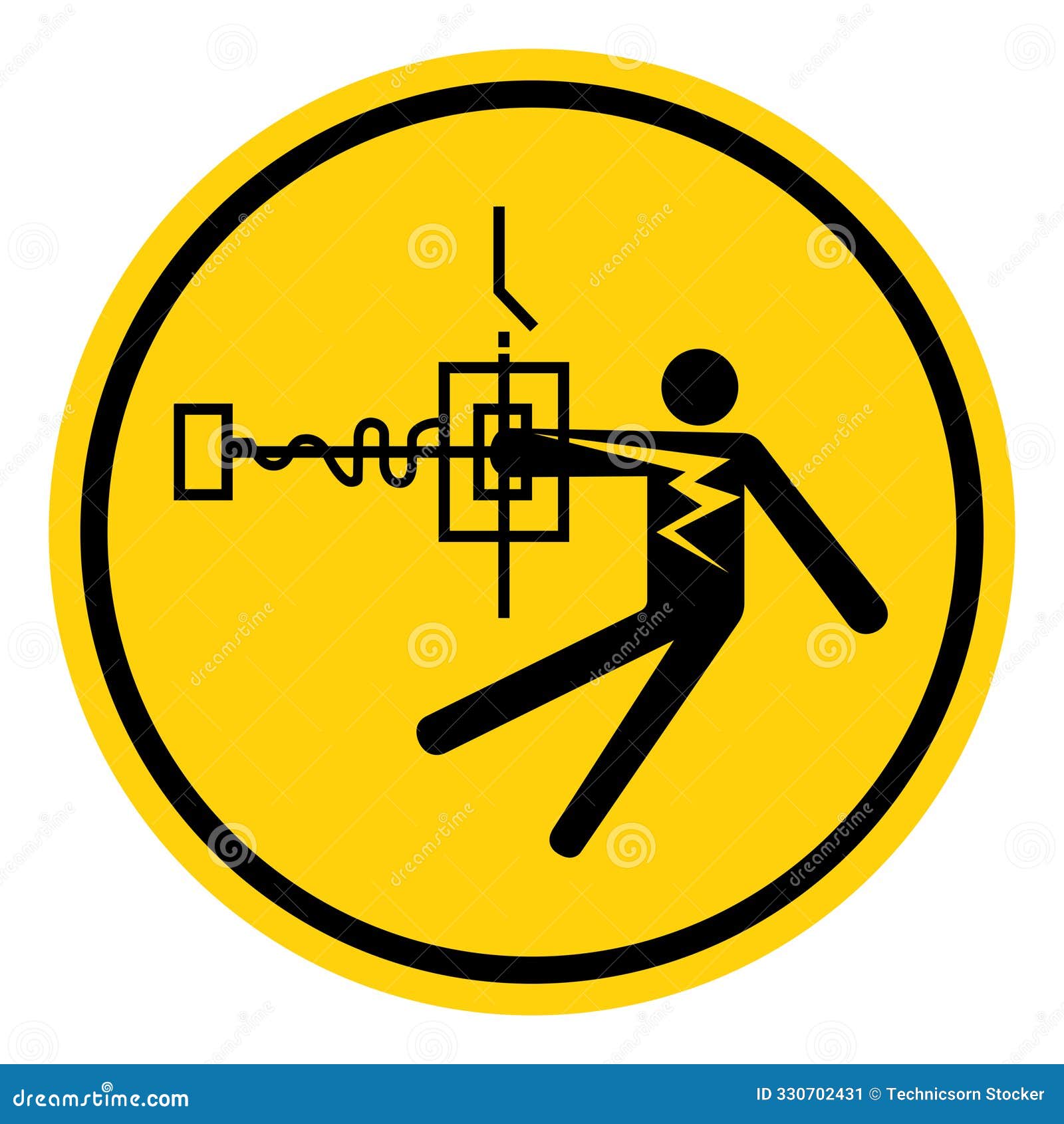 Risk Electrical Shock Symbol Sign, Vector Illustration, Isolate on ...