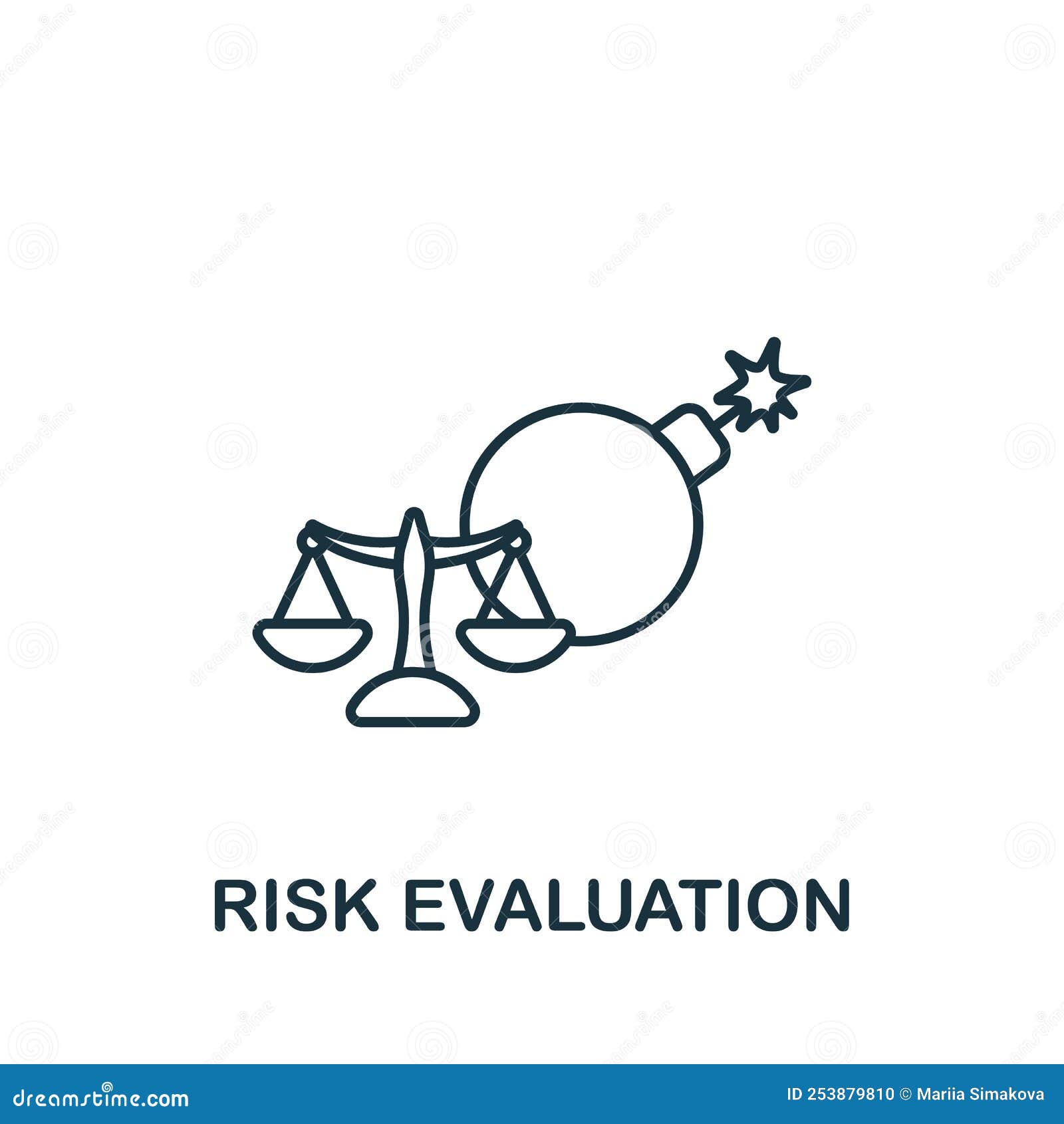 Risk Evaluation Icon. Line Simple Insurance Icon for Templates, Web ...