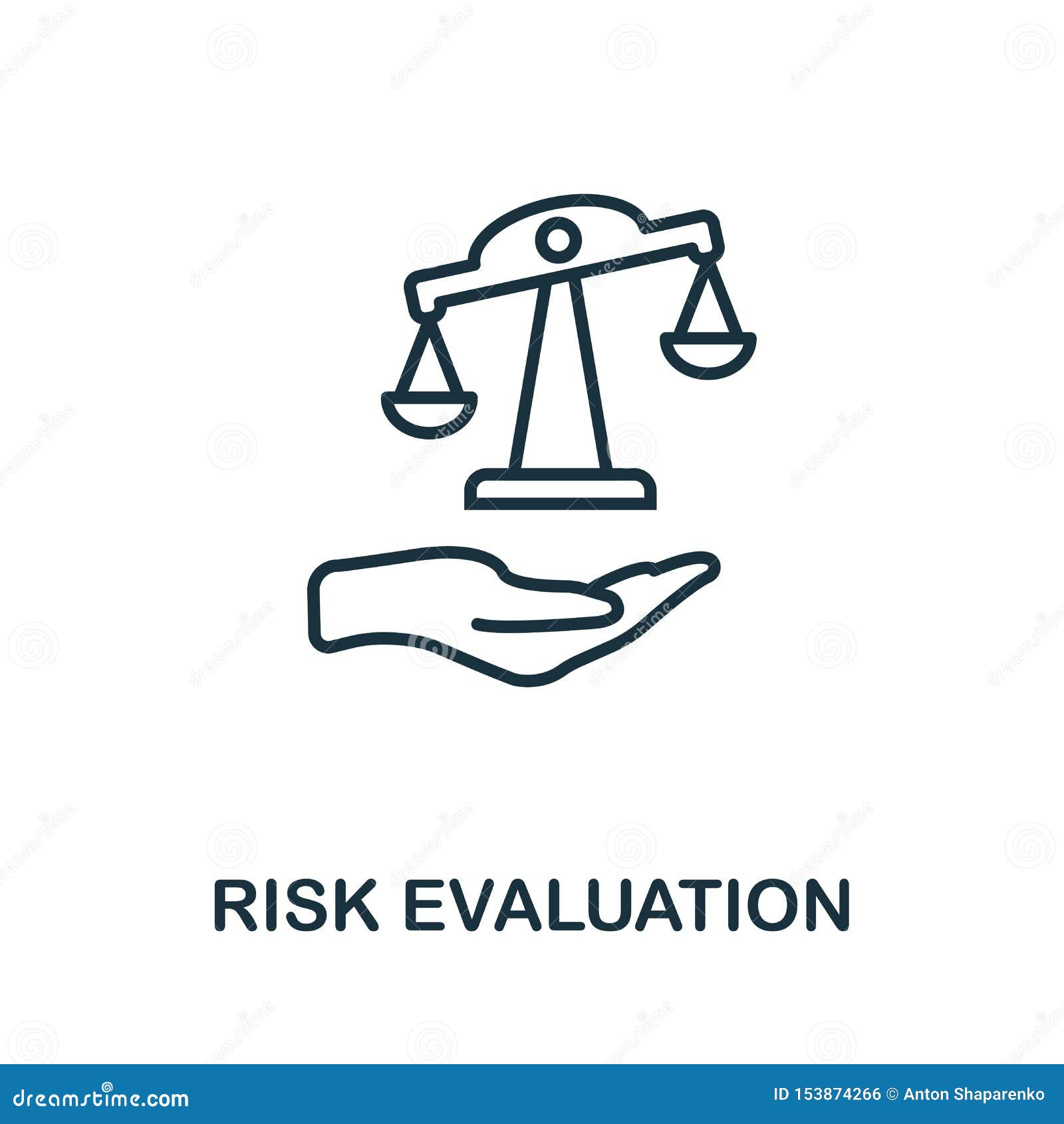 Risk Evaluation Outline Icon Thin Line Style Icons From Insurance