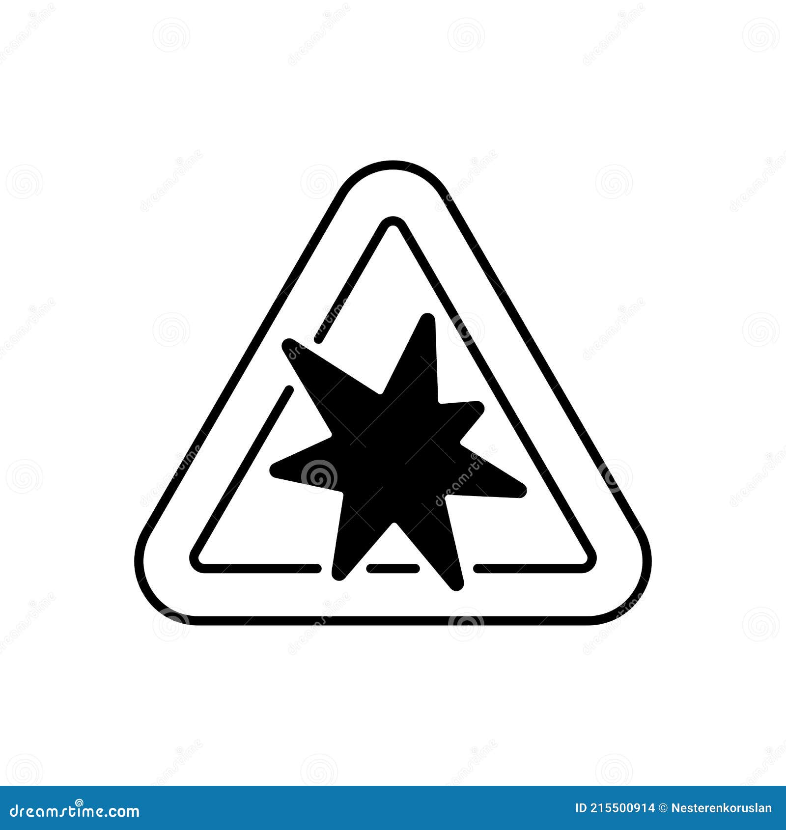 Risk Of Explosion Linear Icon Cartoon Vector | CartoonDealer.com #215417651