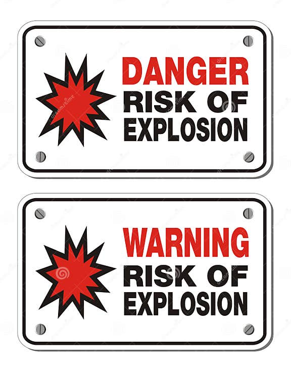 Risk of Explosion - Rectangle Sign Stock Vector - Illustration of ...
