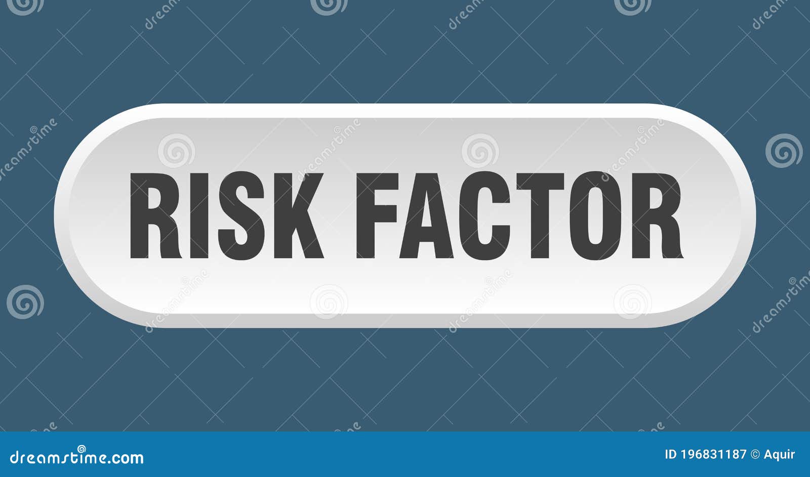 Risk Factor Button. Rounded Sign on White Background Stock Vector ...