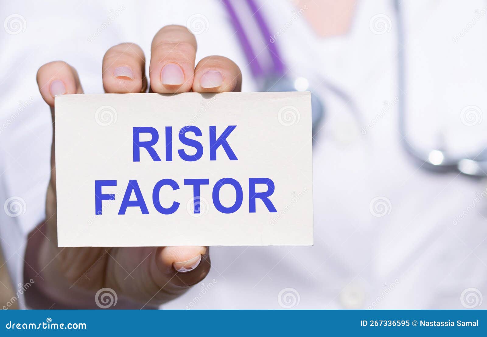 Risk Factor Card in Hands of Medical Doctor Stock Image - Image of ...