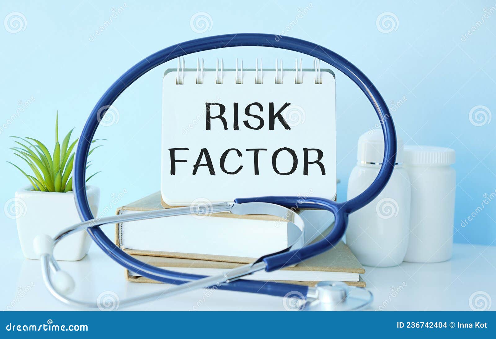Risk Factor Handwritten on Paper Note with Stethoscope Stock Photo ...